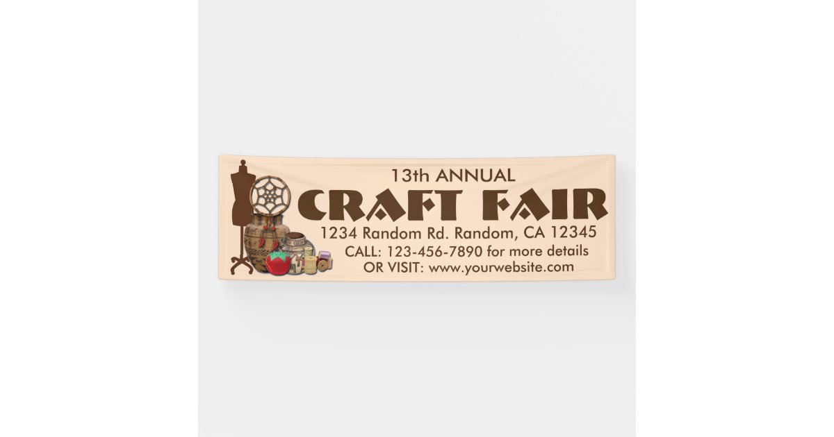 Customizable Craft Fair banner sign | Zazzle