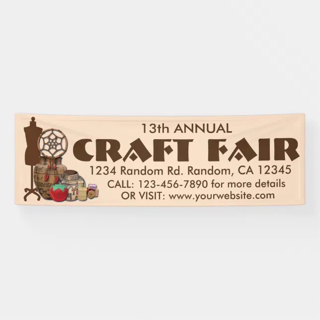 Customizable Craft Fair banner sign | Zazzle