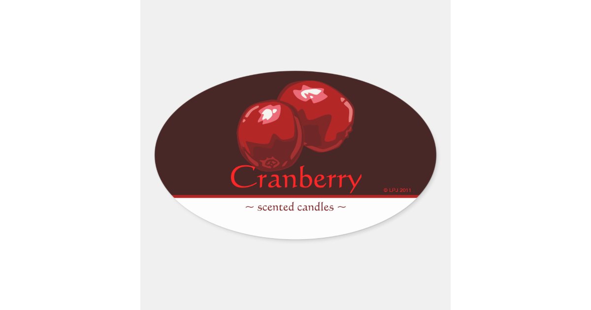 Customizable Cranberry Oval Sticker | Zazzle