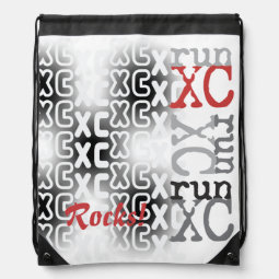 Customizable Cross Country run XC Drawstring Bag | Zazzle