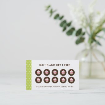 Customizable Cupcake Rewards Cards | Zazzle