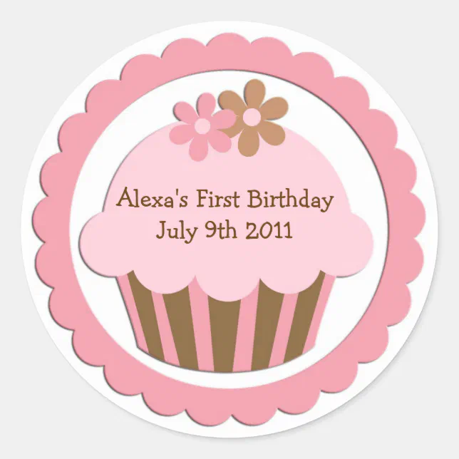 Customizable Cupcake Stickers Labels | Zazzle