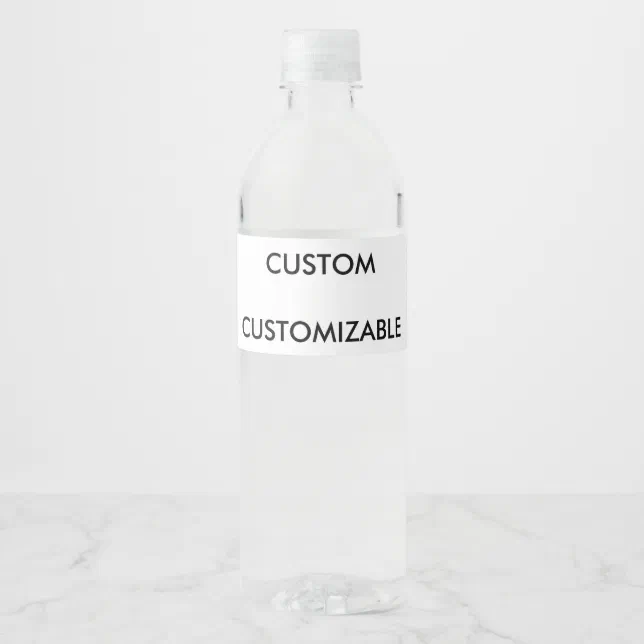 CUSTOMIZABLE CUSTOM CUSTOMIZE BLANK WATER BOTTLE LABEL | Zazzle