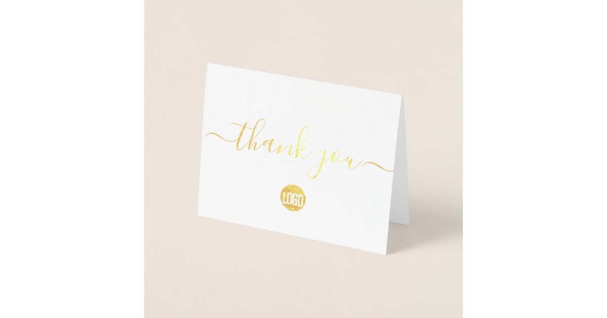 Customizable Customer Appreciation Thank you Foil Card | Zazzle