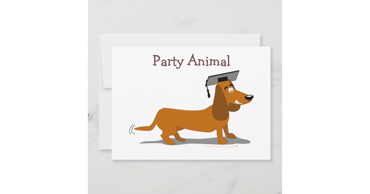 Customizable Dachshund Dog Graduation Template | Zazzle
