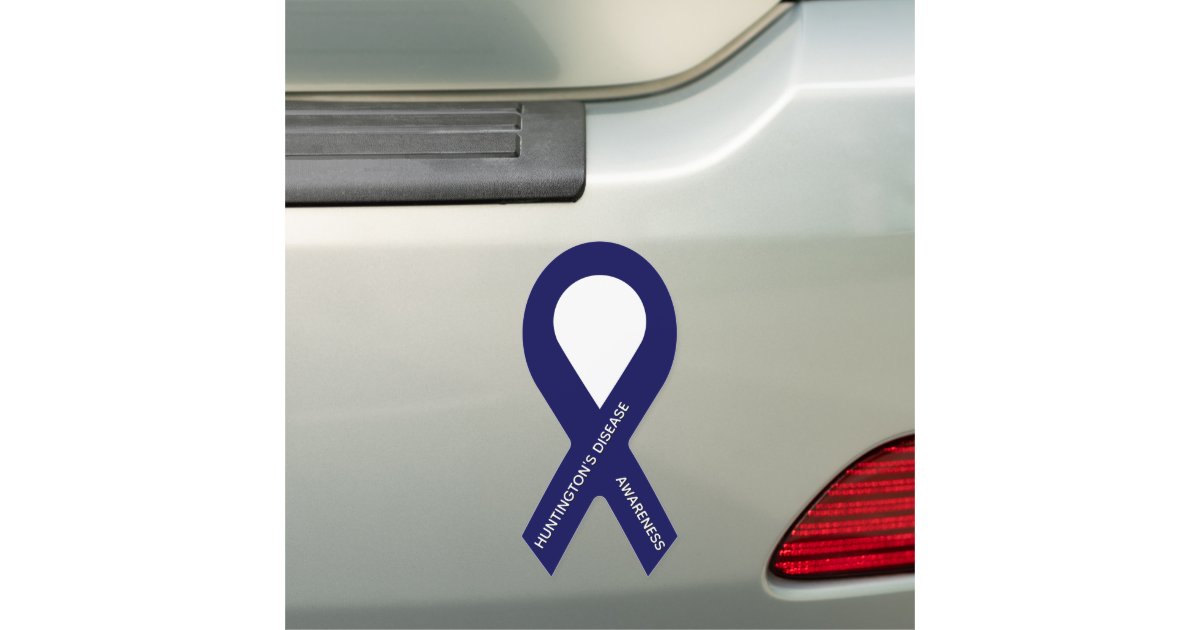 Customizable Dark Blue Awareness Ribbon Car Magnet | Zazzle