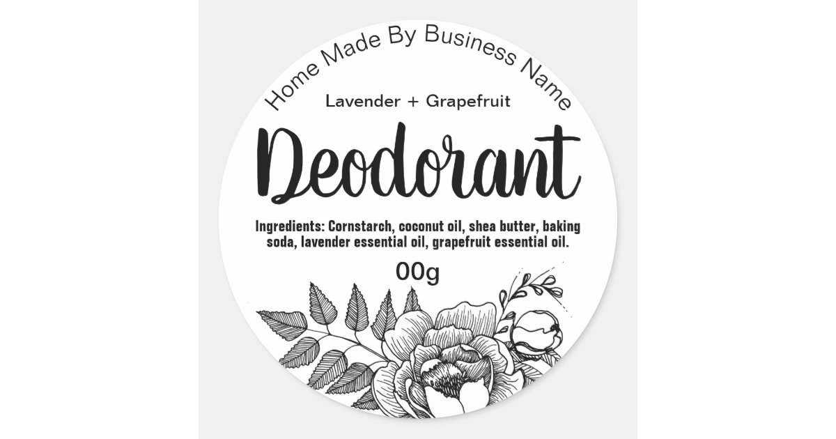 Customizable Deodorant Label | Zazzle