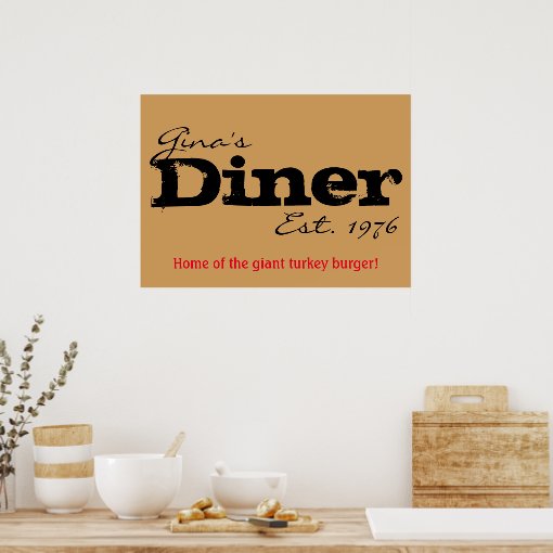 Customizable Diner Poster | Zazzle
