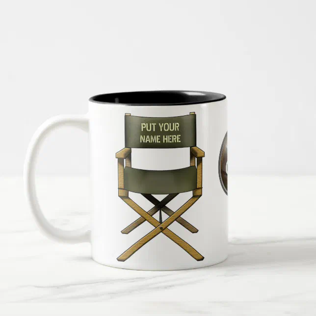 Customizable director's chair mug | Zazzle