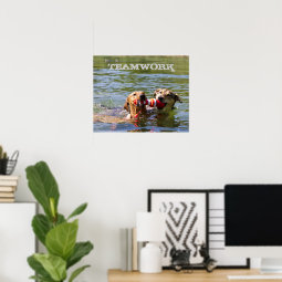 Customizable Dog Teamwork Poster | Zazzle