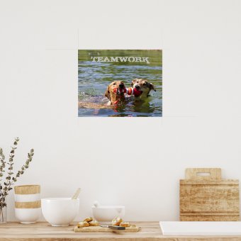Customizable Dog Teamwork Poster | Zazzle