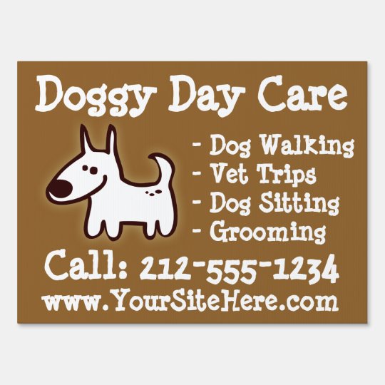 CUSTOMIZABLE Doggy Day Care Lawn Sign | Zazzle.com