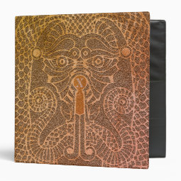 Customizable Dragon Face Binder fawn/leather | Zazzle