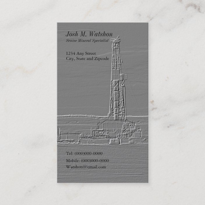 Customizable Drilling Rig Business Card | Zazzle