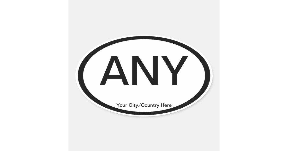 Customizable Euro Oval Auto Stickers | Zazzle