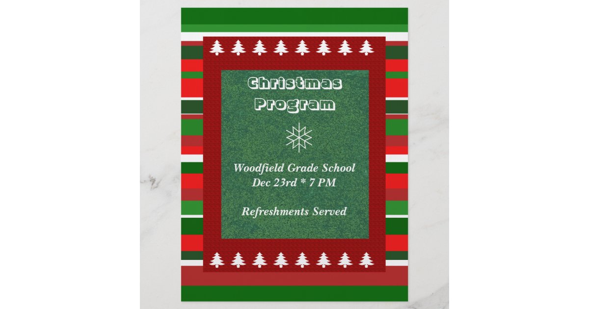 Customizable Event: Christmas Program Flyer | Zazzle
