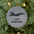 Customizable F18 Hornet Fighter Jet In Flight Ceramic Ornament | Zazzle