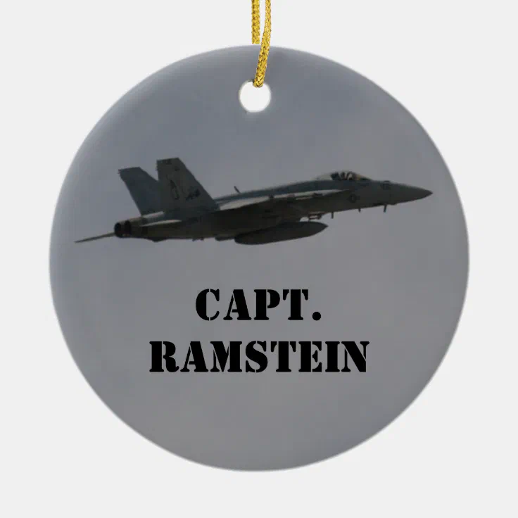 Customizable F18 Hornet Fighter Jet In Flight Ceramic Ornament | Zazzle