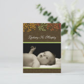 Customizable Fall Birth Announcement Template | Zazzle