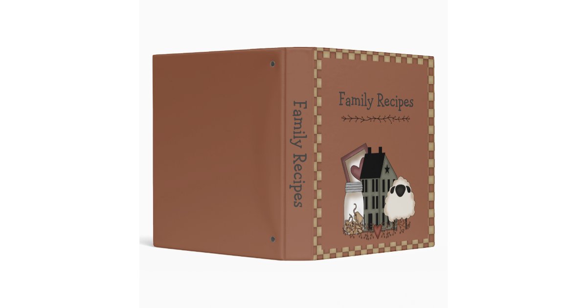Customizable Family Recipe Cookbook Binder | Zazzle