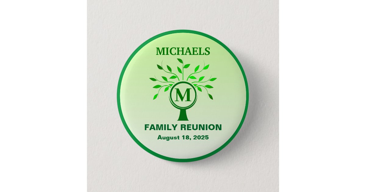 Customizable Family Reunion Button | Zazzle