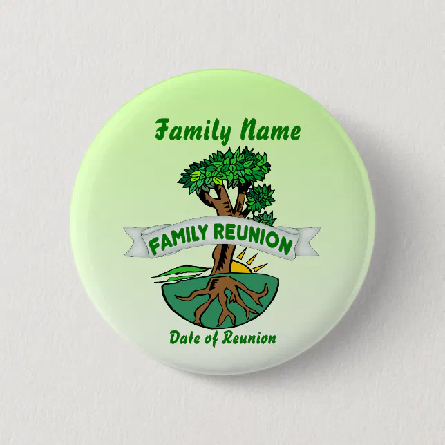 Customizable Family Reunion Button | Zazzle