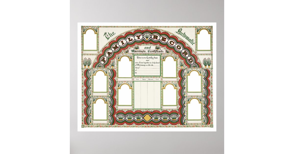 Customizable Family Tree & Marriage Chart | Zazzle