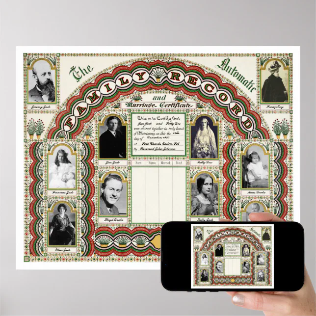 Customizable Family Tree & Marriage Chart | Zazzle