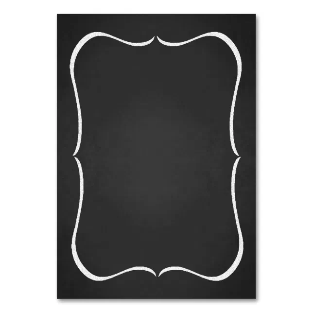 Customizable Faux Chalkboard Table Number Cards | Zazzle