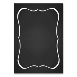 Customizable Faux Chalkboard Table Number Cards | Zazzle
