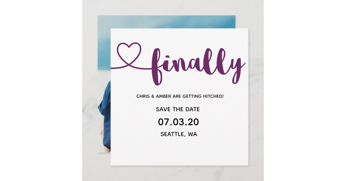 Customizable Finally Getting Hitched. Invitation | Zazzle