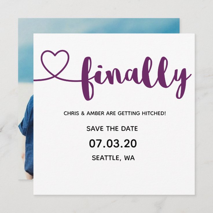 Customizable Finally Getting Hitched. Invitation | Zazzle