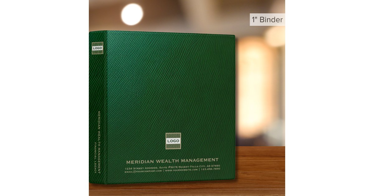 Customizable Financial Binder with Logo | Zazzle