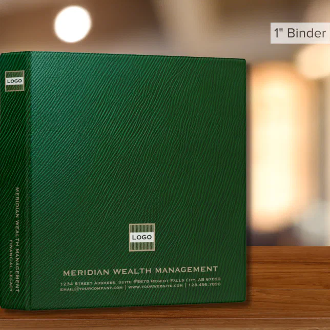 Customizable Financial Binder with Logo | Zazzle
