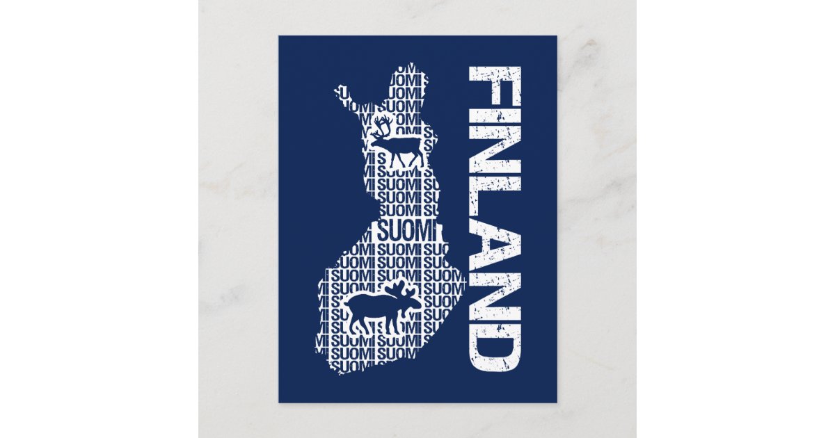 Customizable FINLAND MAP postcard | Zazzle