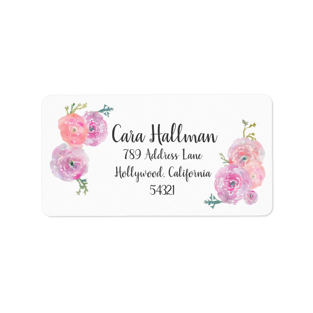 Customizable Floral Address Labels | Zazzle