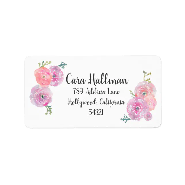 Customizable Floral Address Labels | Zazzle