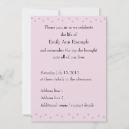 Customizable Floral Funeral / Wake / Memorial Invitation | Zazzle