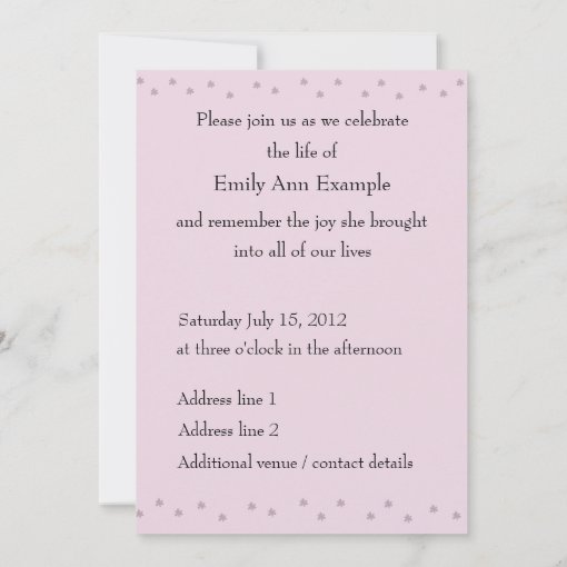 Customizable Floral Funeral / Wake / Memorial Invitation | Zazzle