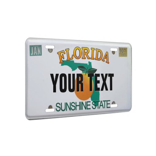 (Customizable) Florida License Plate | Zazzle