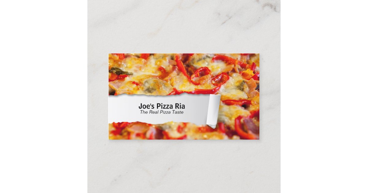 Customizable Food Pizza Closeup Business Card | Zazzle