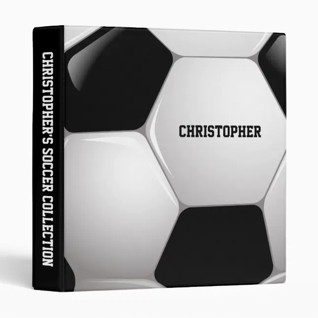 Customizable Football Soccer Ball 3 Ring Binder | Zazzle