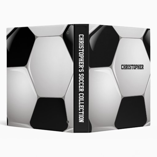 Customizable Football Soccer Ball 3 Ring Binder | Zazzle