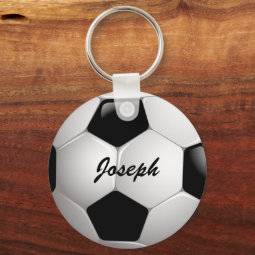 Customizable Football Soccer Ball Keychain | Zazzle