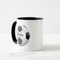 Customizable Football Soccer Ball Mug | Zazzle