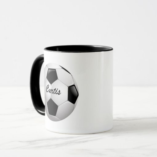 Customizable Football Soccer Ball Mug | Zazzle