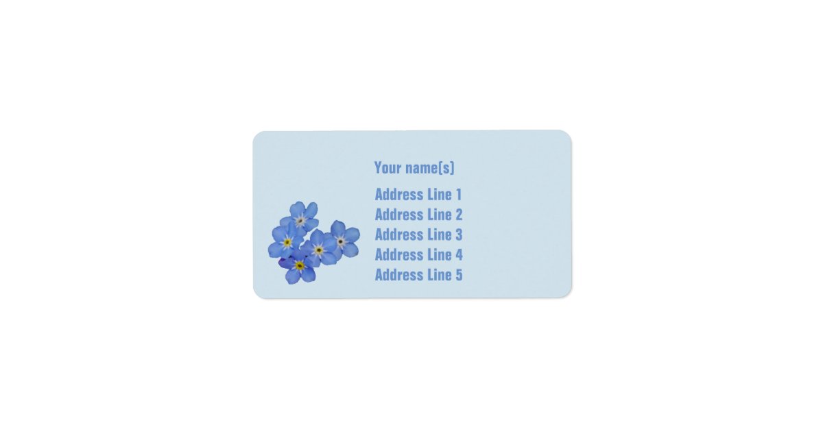 Customizable Forget-me-not Address Labels | Zazzle