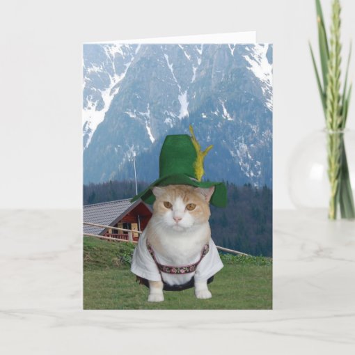 Customizable Funny German Cat Card | Zazzle
