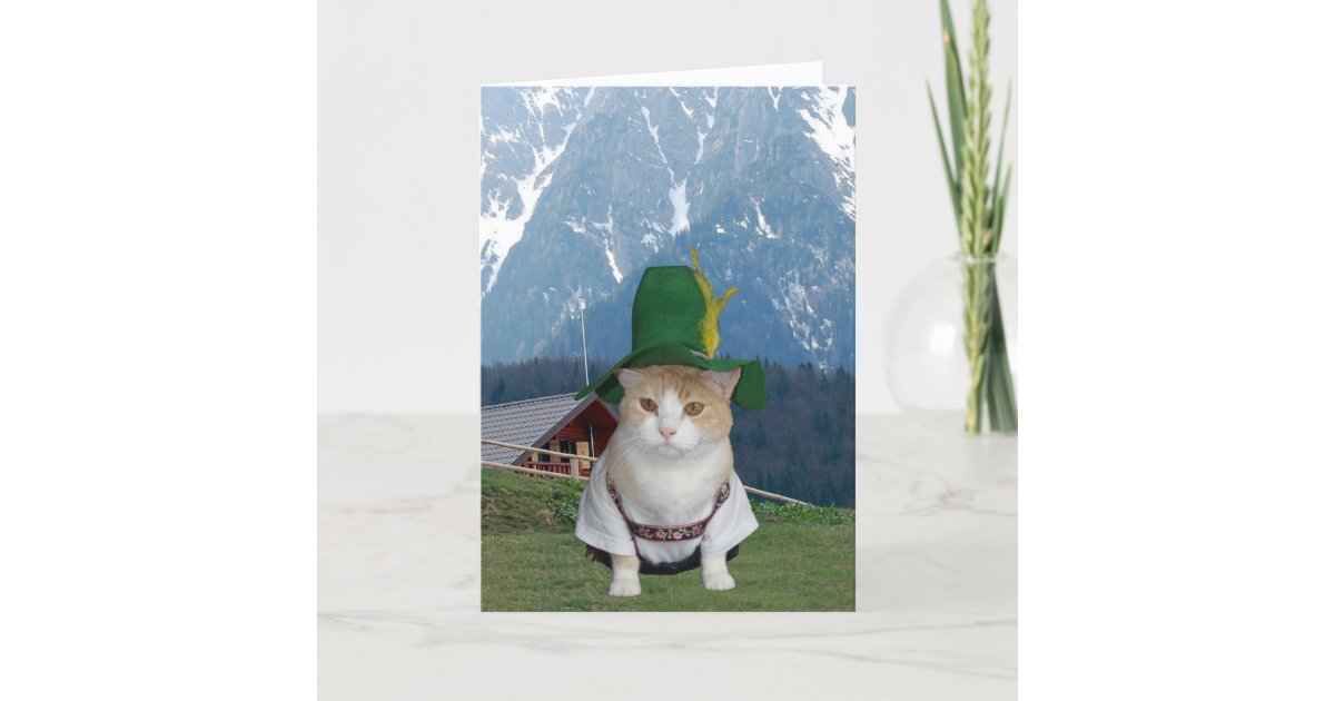 Customizable Funny German Cat Card | Zazzle