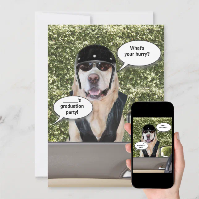 Customizable Funny Graduation Party Invitation | Zazzle